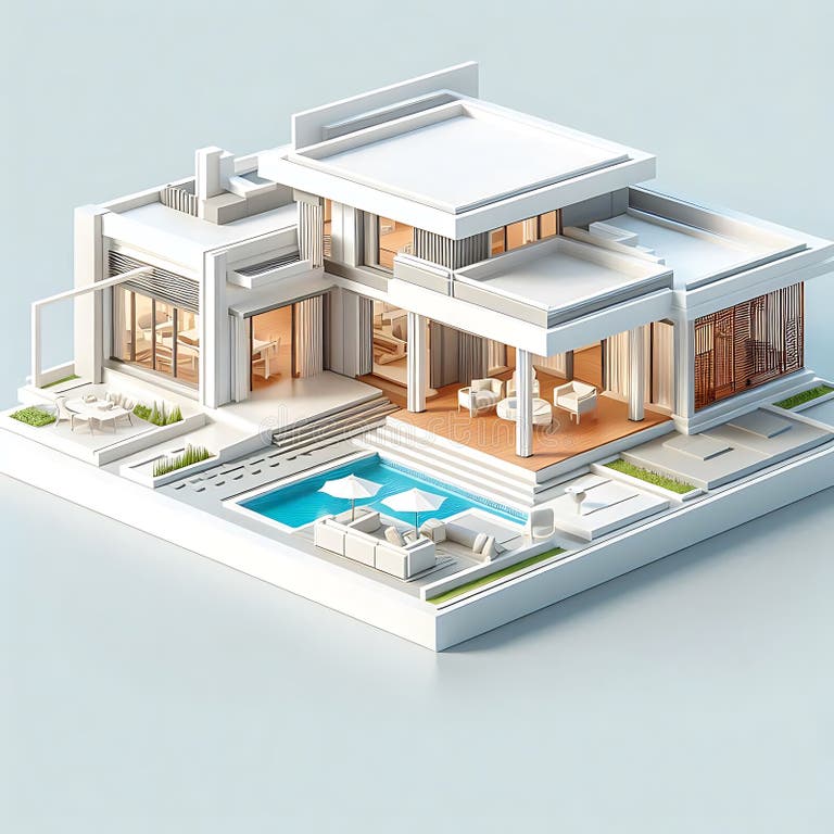 3D Rendering of House Exterior with Clipping Path. 3D Rendering of ...