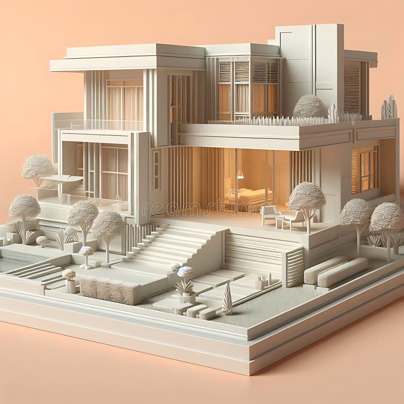 3D Rendering of House Exterior with Clipping Path. 3D Rendering of ...