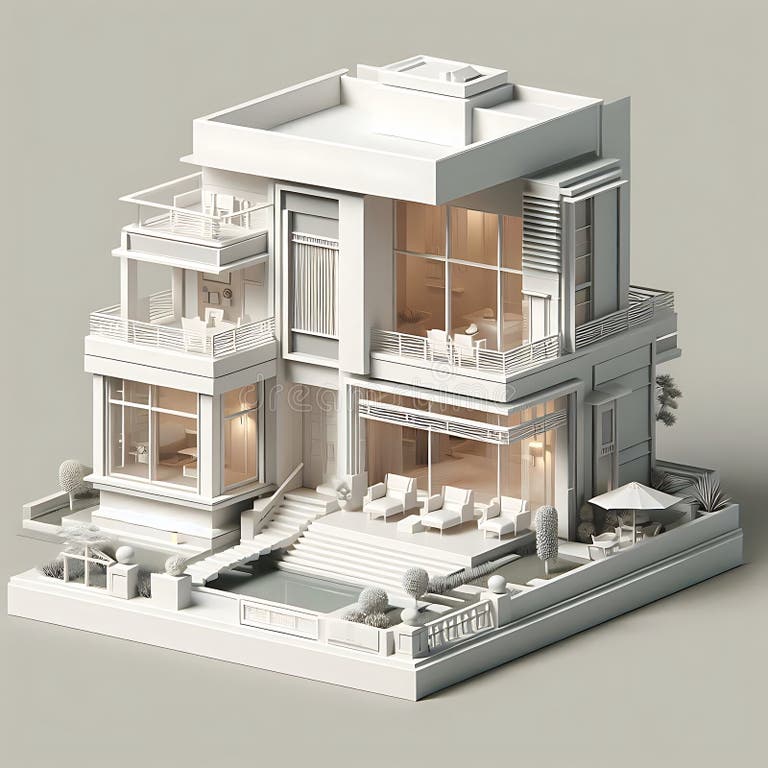 3D Rendering of House Exterior with Clipping Path. 3D Rendering of ...