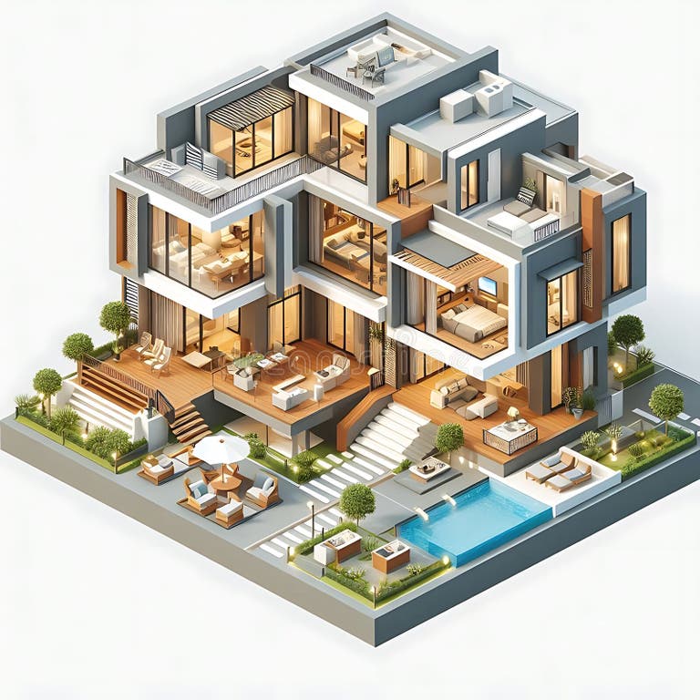 3D Rendering of House Exterior with Clipping Path. 3D Rendering of ...