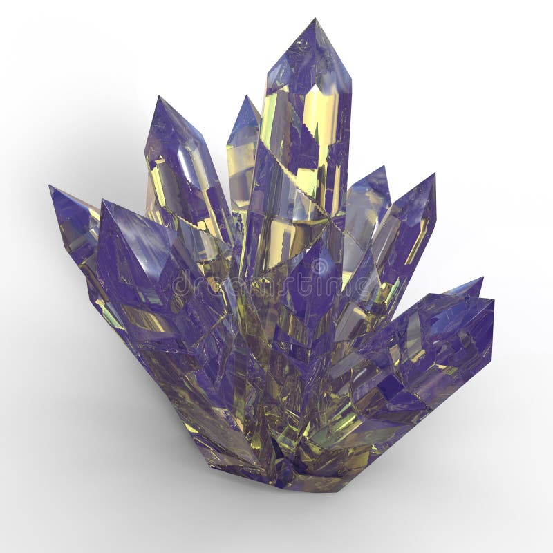3d-illustration of an Isolated Giant Shiny Crystal Stock Image - Image ...