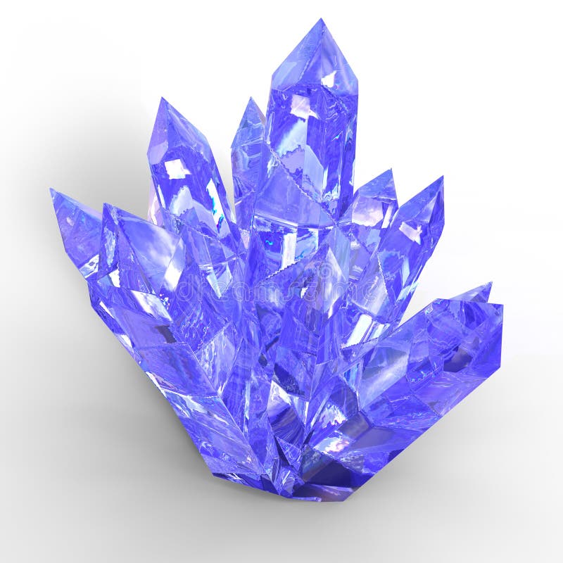 3d-illustration of an Isolated Giant Shiny Crystal Stock Image - Image ...
