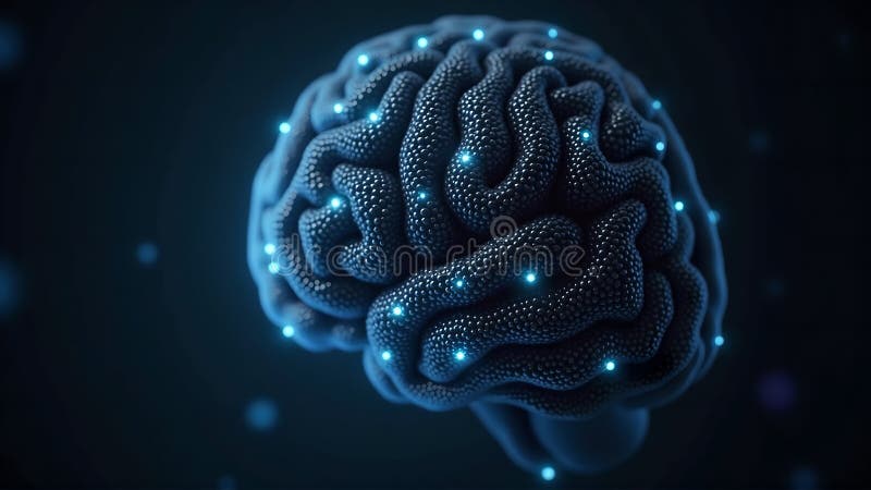 Human Brain Neural Network stock illustration. Illustration of ...