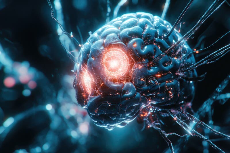 A 3D Rendering of the Human Brain S Internal Structure, Suitable for ...