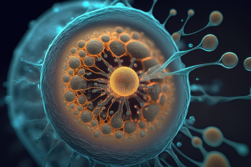 3d Rendering of Human Cell or Embryonic Stem Cell. AI Generation Stock ...