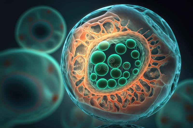 3d Rendering of Human Cell or Embryonic Stem Cell. AI Generation Stock ...