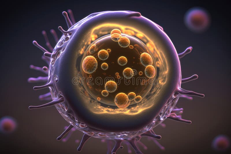 3d Rendering of Human Cell or Embryonic Stem Cell. AI Generation Stock ...