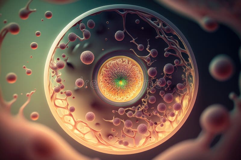 3d Rendering of Human Cell or Embryonic Stem Cell. AI Generation Stock ...