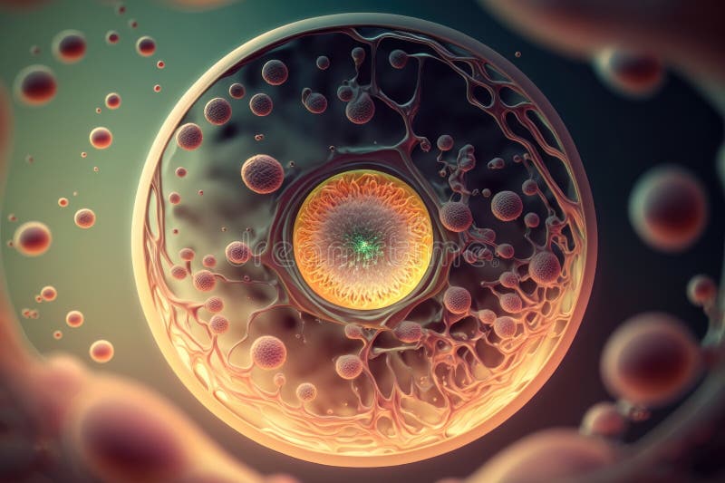 3d Rendering of Human Cell or Embryonic Stem Cell. AI Generation Stock ...