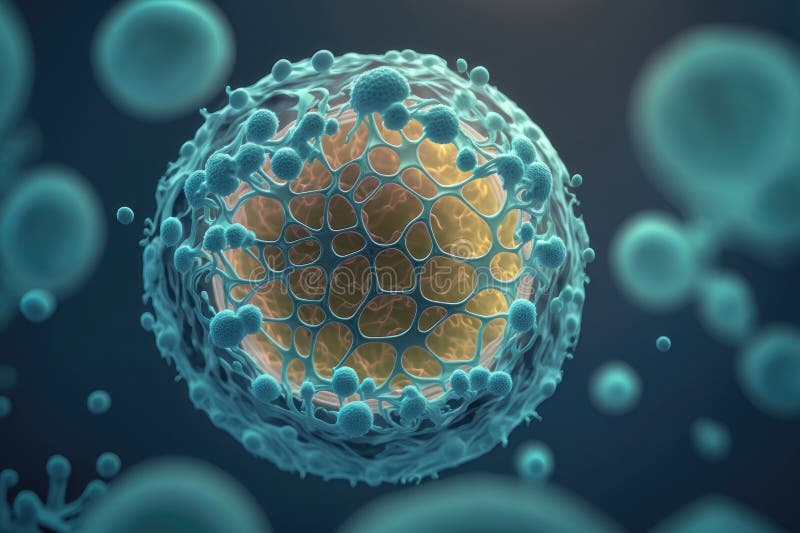 3d Rendering of Human Cell or Embryonic Stem Cell. AI Generation Stock ...