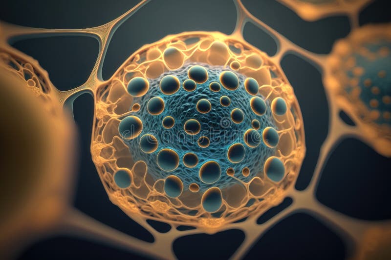 3d Rendering of Human Cell or Embryonic Stem Cell. AI Generation Stock ...