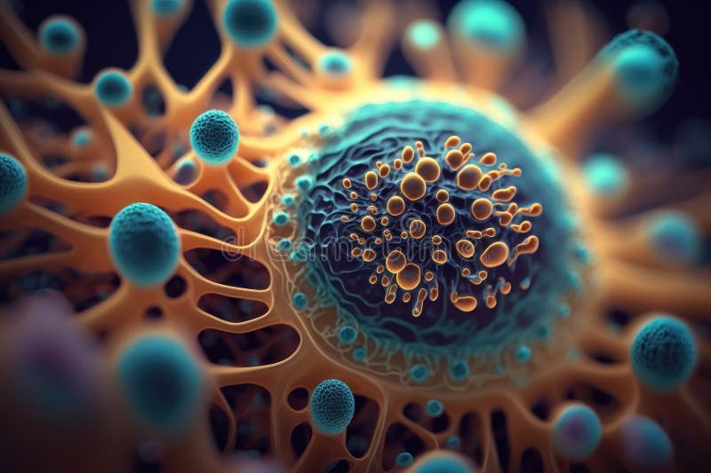 3d Rendering of Human Cell or Embryonic Stem Cell. AI Generation Stock ...