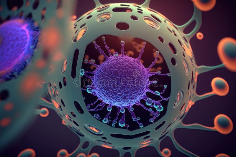 3d Rendering of Human Cell or Embryonic Stem Cell. AI Generation Stock ...