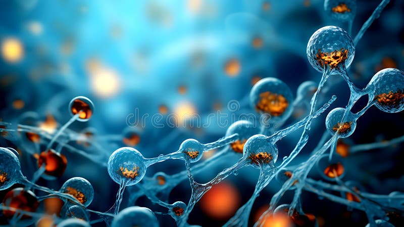 3d Rendering of Human Cell or Embryonic Stem Cell Microscope Background ...
