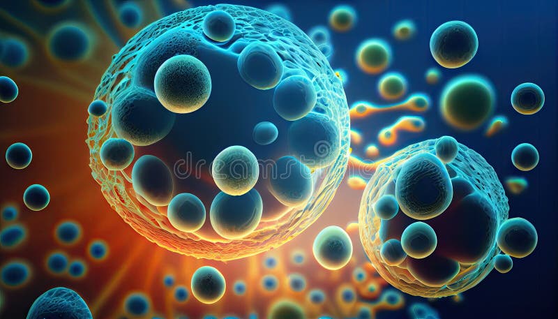 3d Rendering Human Cell Embryonic Stem Microscope Background Mobile ...
