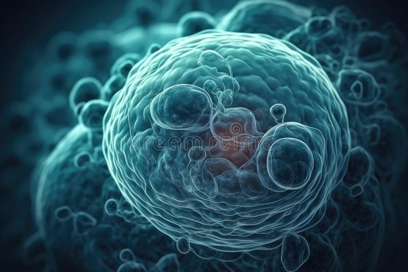 3d Rendering of Human Cellor Embryonic Stem Cell Microscope Stock ...