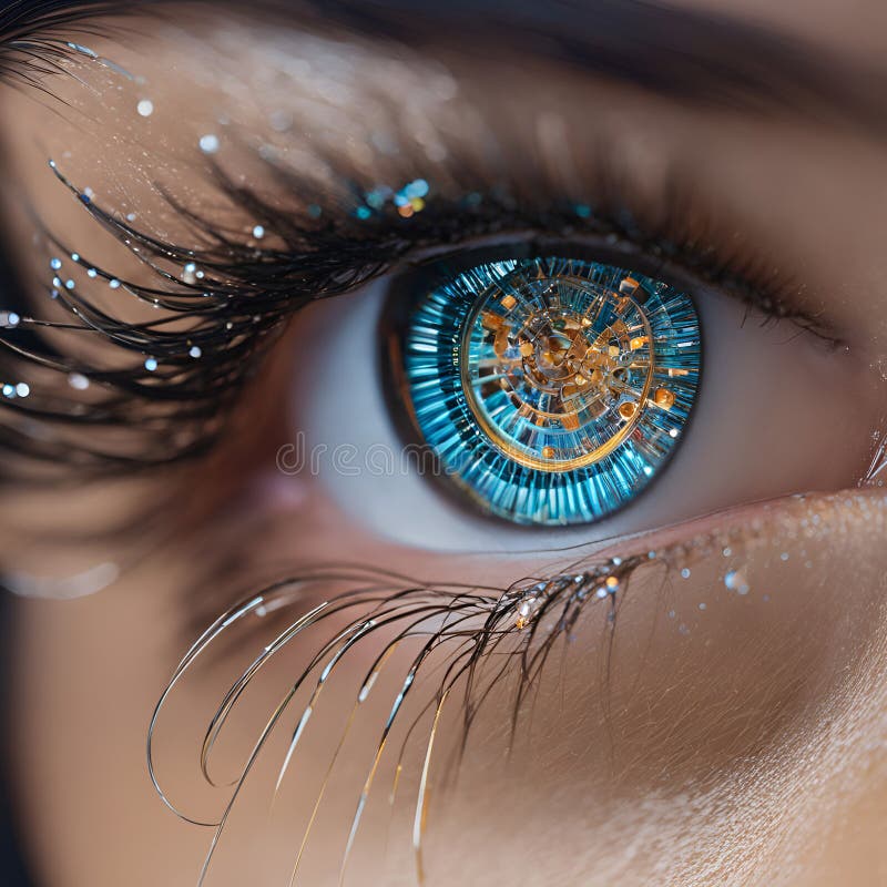 3d rendering of human eyes stock illustration. Illustration of vision ...