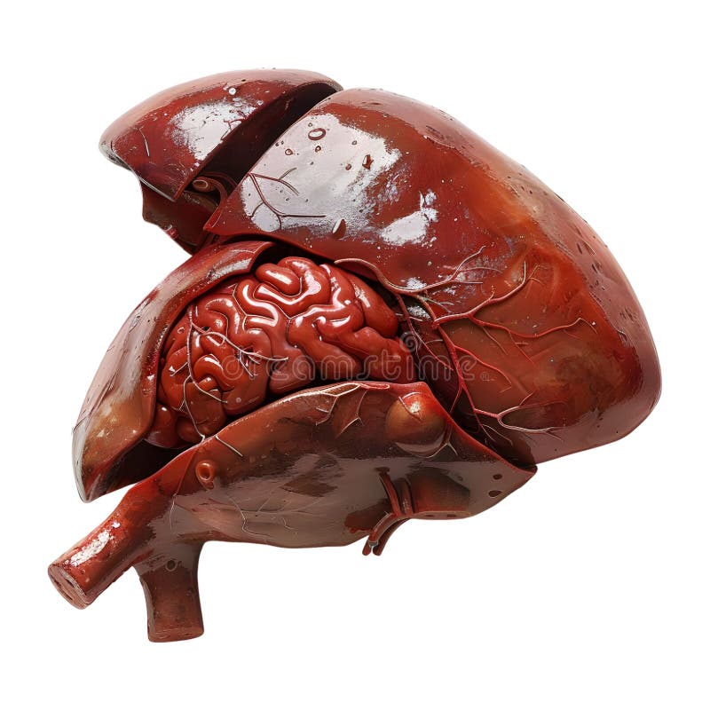 3D Rendering of a Human Liver Organ Transparent Background - Ai ...