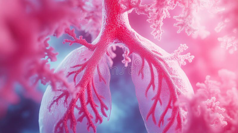 3D Rendering of Human Lungs – Bronchial Structure Visualization Stock ...