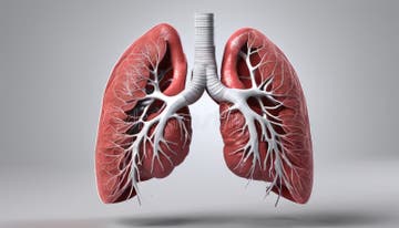 3D Rendering of Human Lungs with Detailed Capillary Network Stock ...