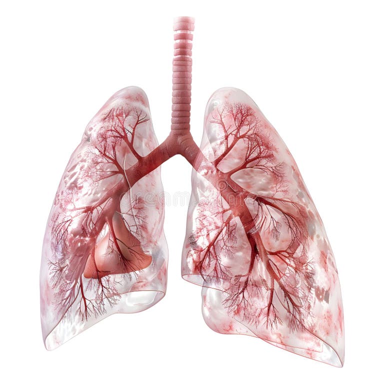 3D Rendering of a Human Lungs Organ Transparent Background - Ai ...