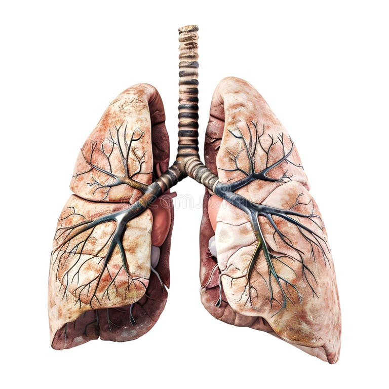 3D Rendering of a Human Lungs Organ Transparent Background - Ai ...