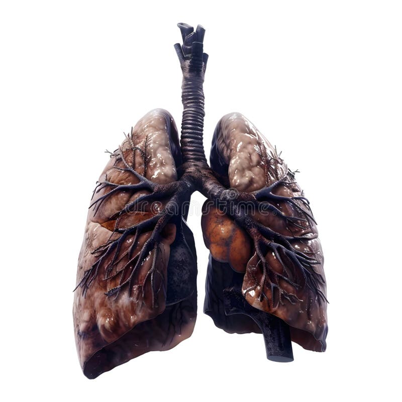 3D Rendering of a Human Lungs Organ Transparent Background - Ai ...