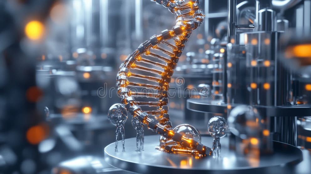 A 3D Rendering of the Human Spine is on Display in a Medical Lab ...