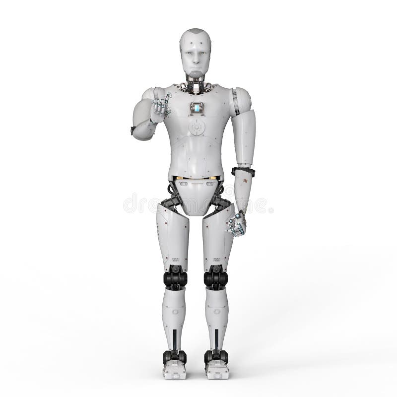 Robot hand pointing stock illustration. Illustration of cyborg - 98936118