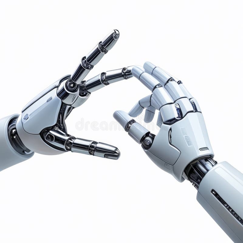 3d Rendering Humanoid Robot Isolated on White with Clipping Path ...