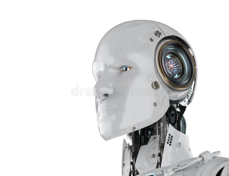 White android robot stock illustration. Illustration of futuristic ...
