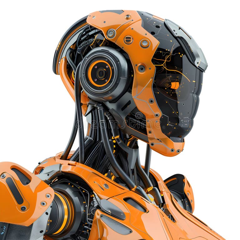 3D Rendering of a Humanoid Robot on Transparent Background - Ai ...