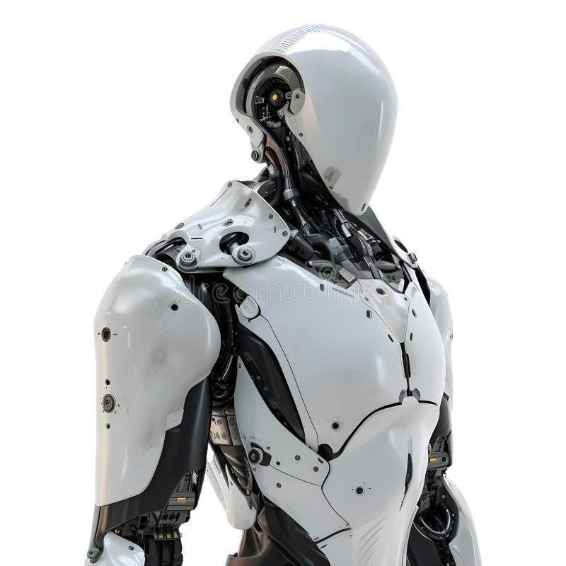3D Rendering of a Humanoid Robot on Transparent Background - Ai ...