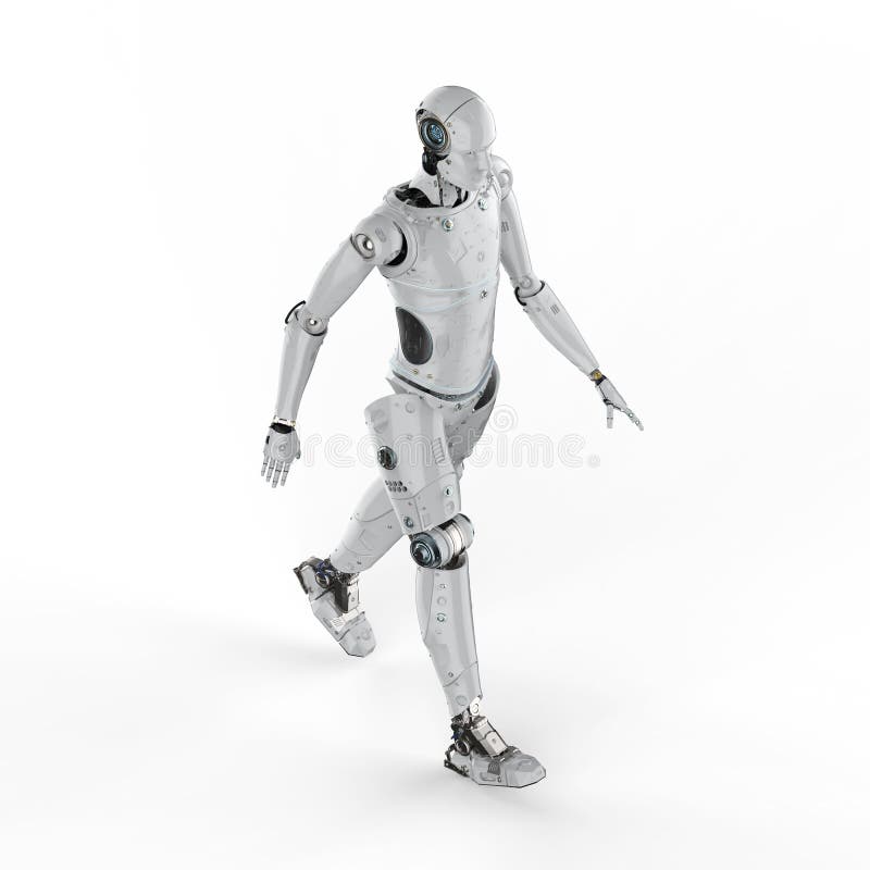 Robot walk go straight stock illustration. Illustration of decorative ...