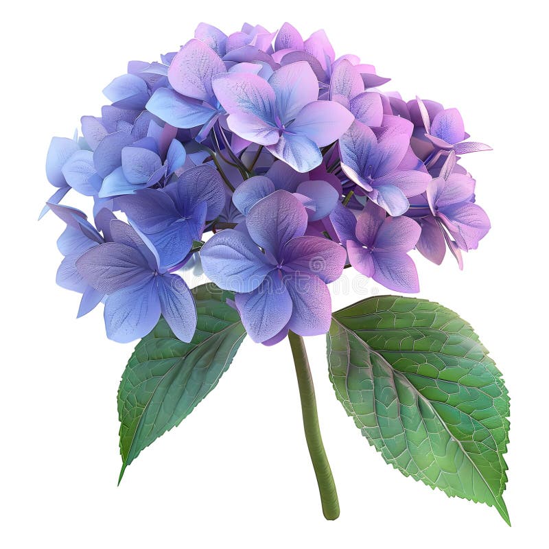 3D Rendering of a Hydrangea Flower on Transparent Background - Ai ...