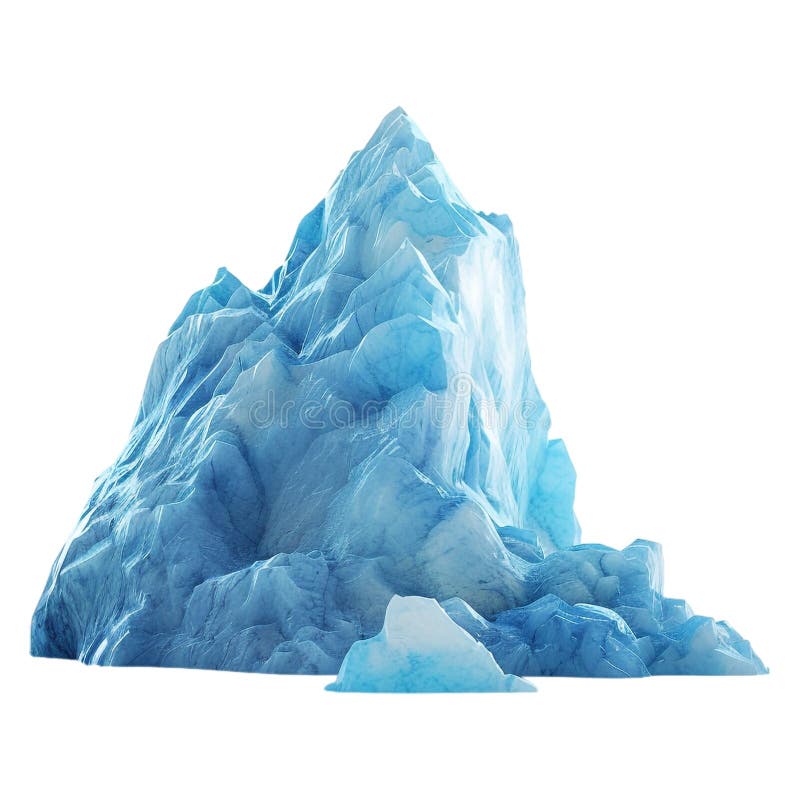 3D Rendering of a Ice Burg on Transparent Background - Ai Generated ...