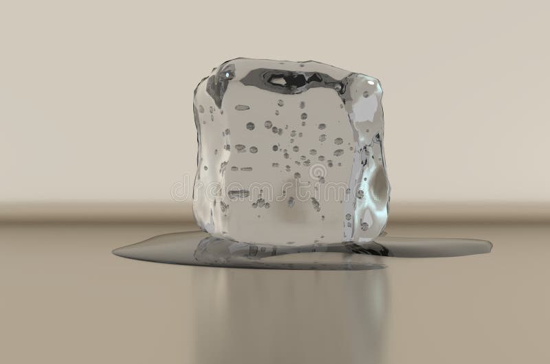 3D rendering. Ice cube. stock illustration. Illustration of surface ...