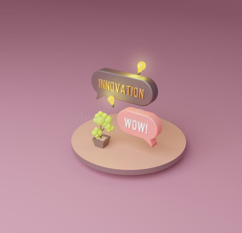 3D Rendering Icon Set Innovation Bubble Isolated 3d Render Illustration ...