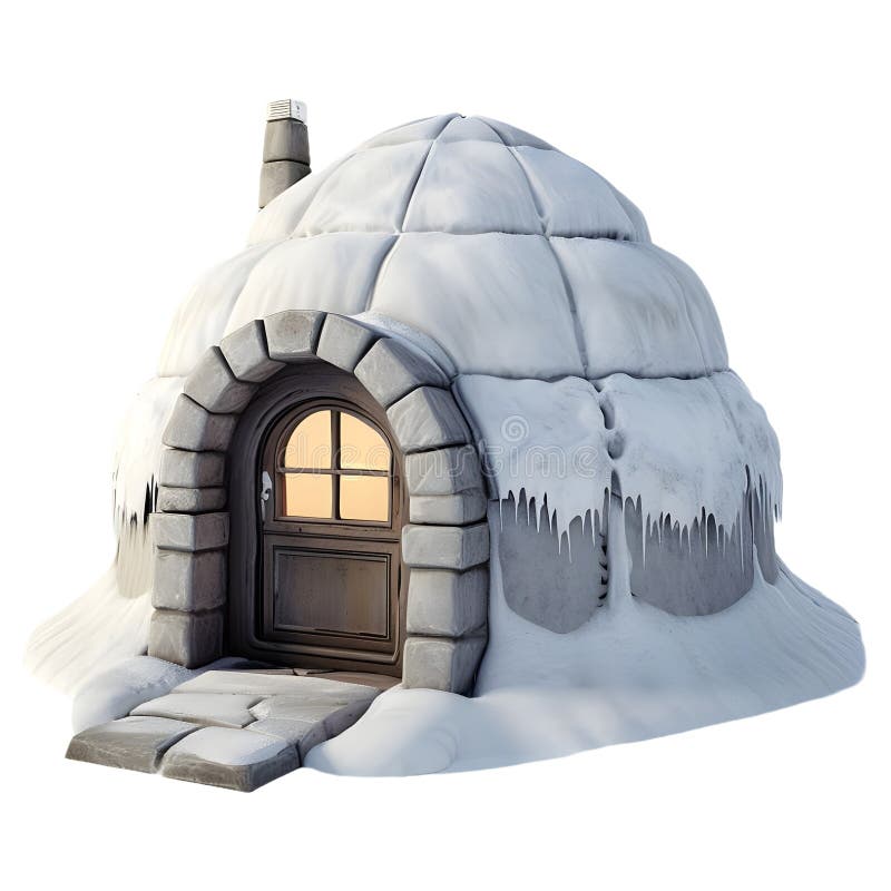 3D Rendering of a Igloo Ice House on Transparent Background - Ai ...
