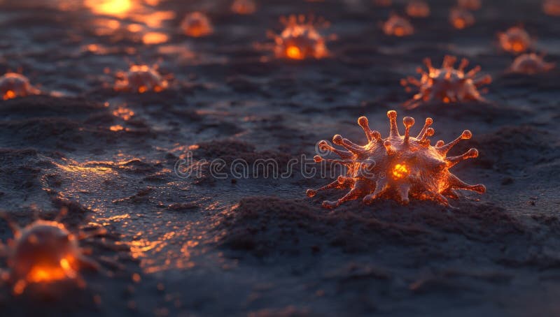 A 3D Rendering Illustrates Medical Research by Showing Cells in a ...