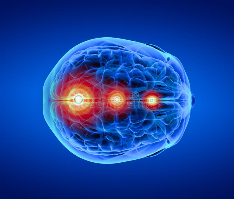 3D Rendering Illustration of Brain Stock Illustration - Illustration of ...