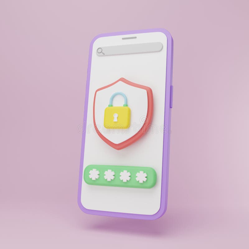 Cartoon Minimal User Account Protection. Online Payments and Banking ...