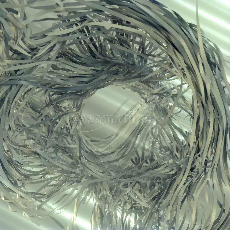 3d Rendering Illustration with Complex Abstract Design and Swirling ...