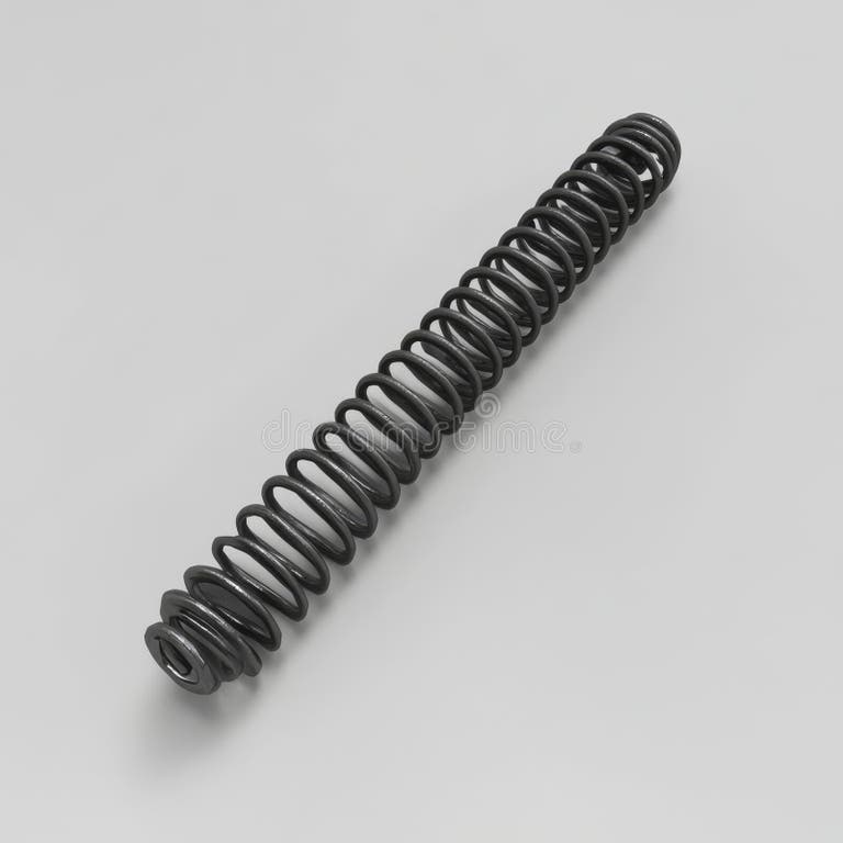 3D Rendering of an Illustration Depicting a Conical Compression Spring ...