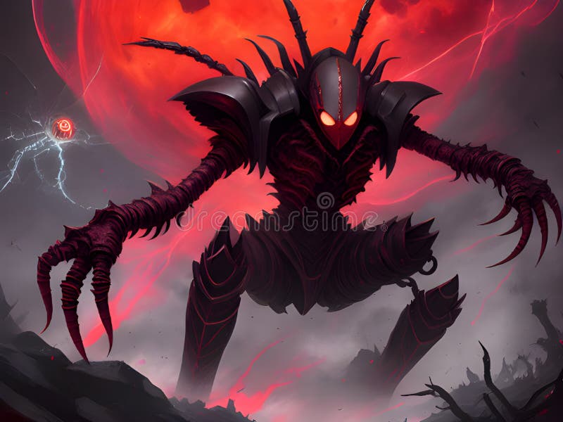 3d Rendering Illustration of Evil Monster in the Hell , Ai Generated ...