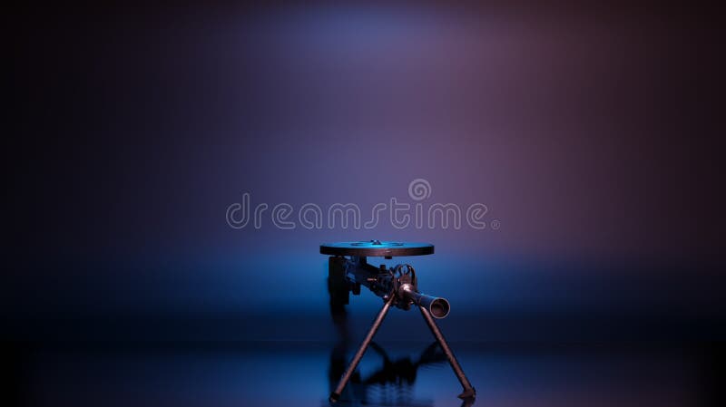 3d Rendering Illustration of a Gun in Dark Background. Stock ...