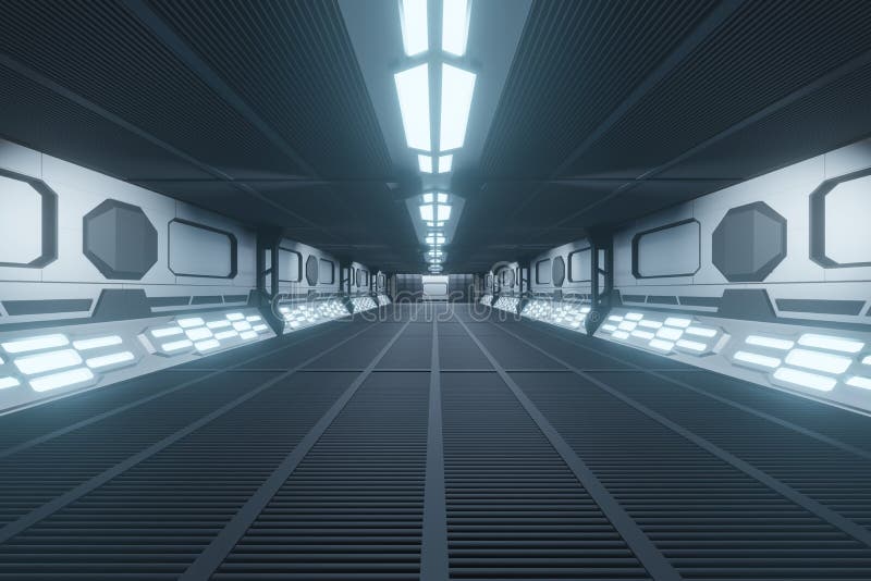 3d Rendering Illustration of High Technology Modern Space Pathway ...