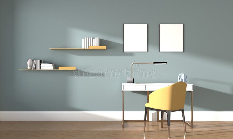 3D Rendering Illustration of a Modern Minimalist Teenager S Study Room ...