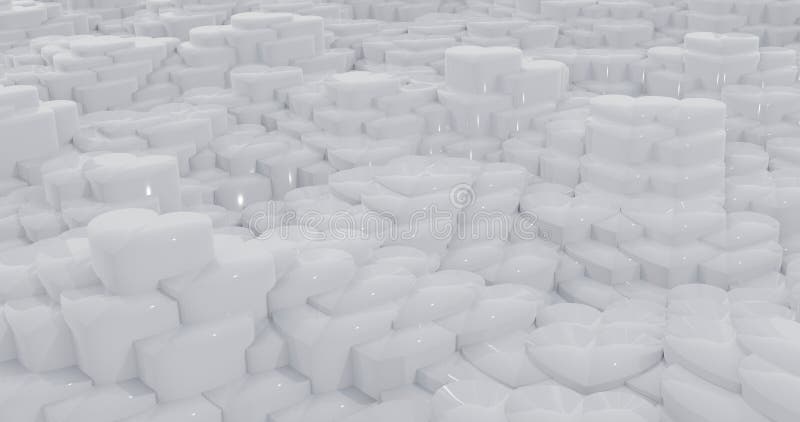 3d Rendering Illustration Shiny White Matter Abstract Texture Stock ...