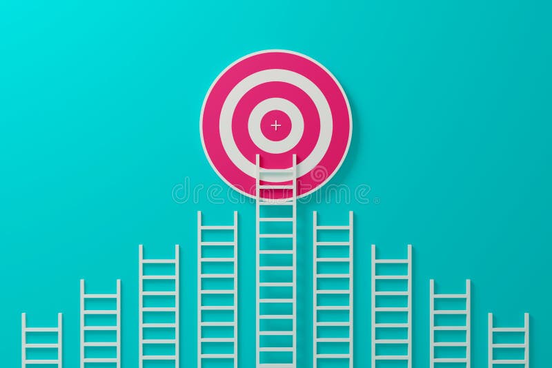 Longest White Colour Ladder Growing Up Growth To Aiming High To Goal ...